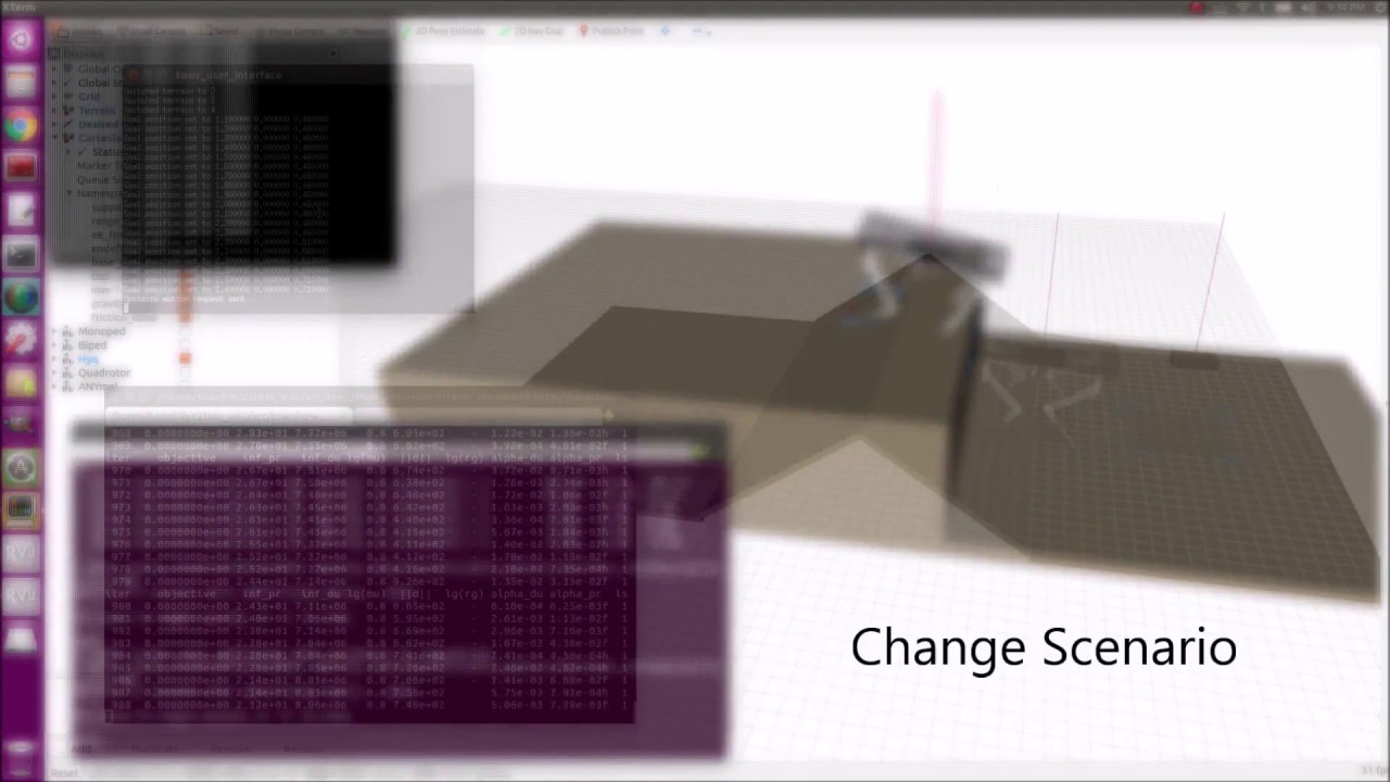 Legged Robot Simulation, Trajectory Optimization and Visualization