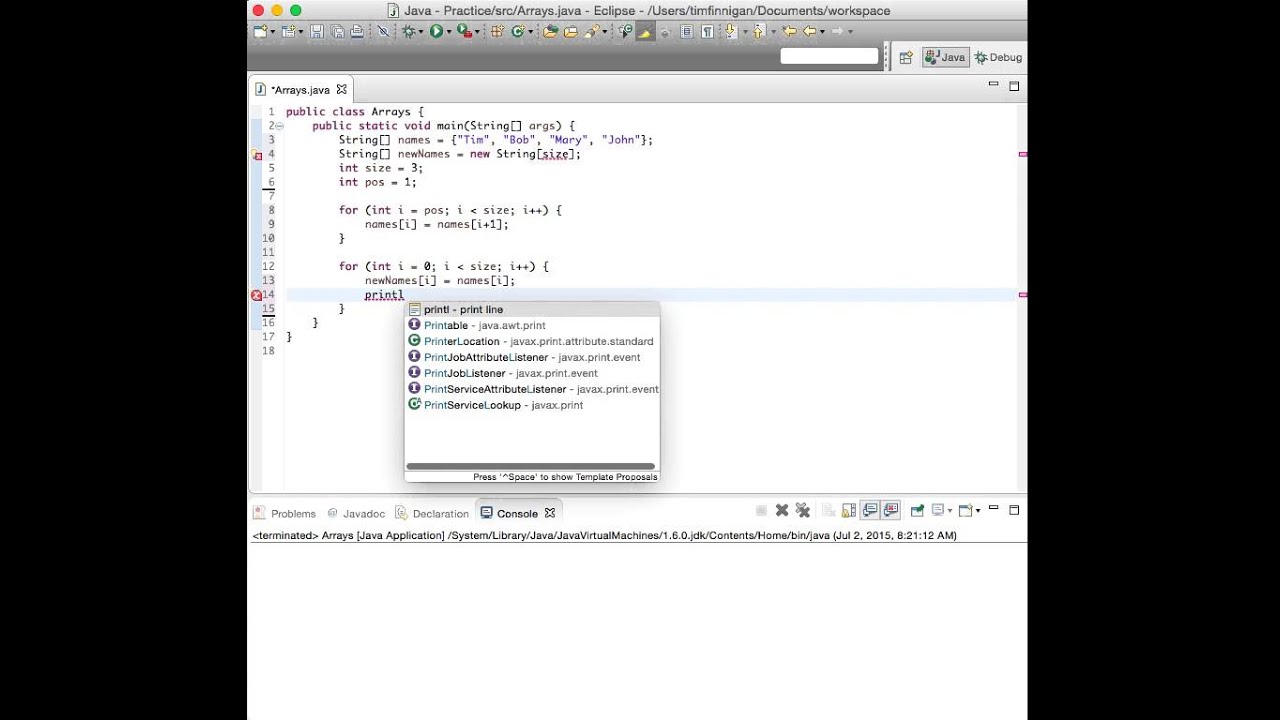 Remove an Element from an Ordered Array (Java)