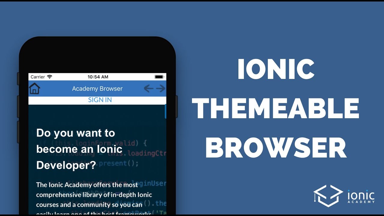 Build Your Custom Ionic Themeable Browser