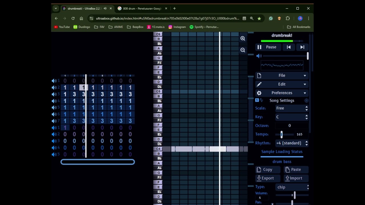 Beepbox mod - Drumming test