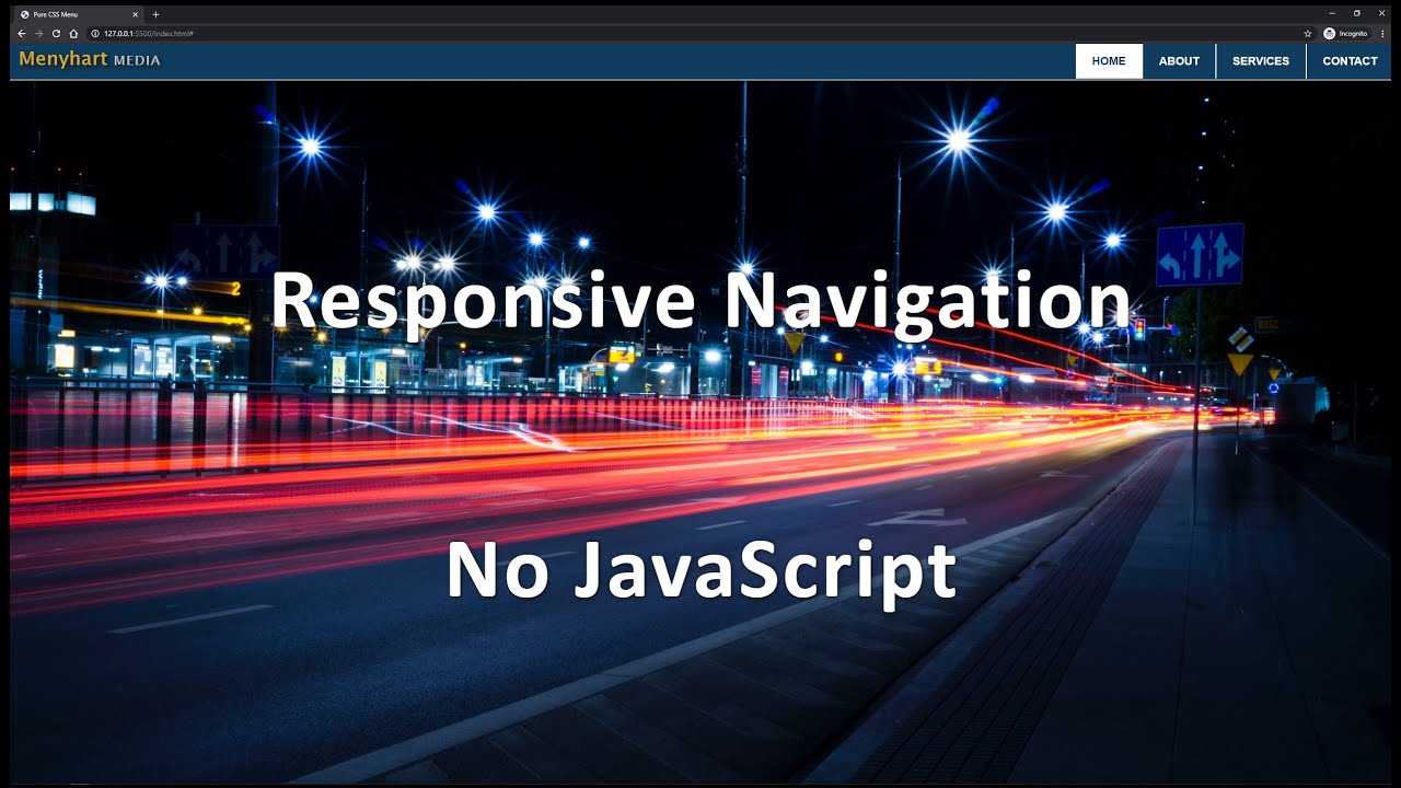 Responsive Navigation using CSS only | No JavaScript