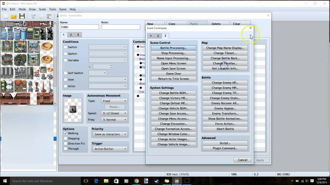 RPG Maker MV Tutorial -Switch Order Traps-