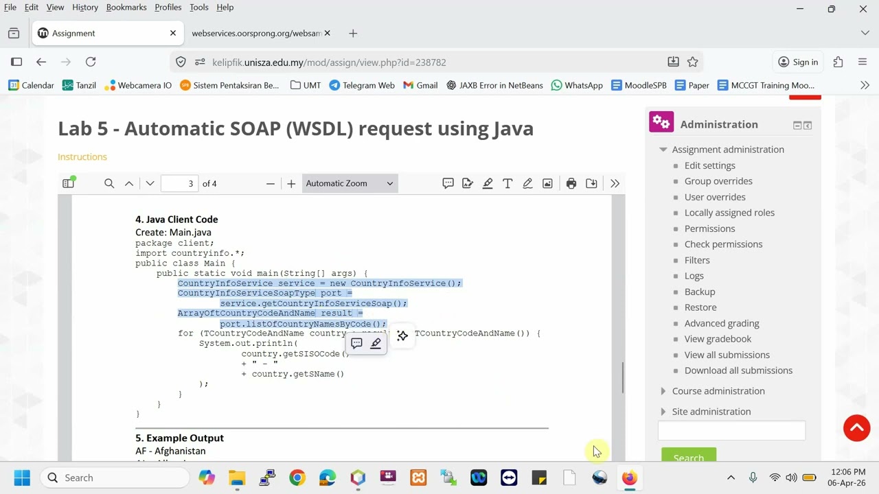Web Services Lab WSDL JAVA WSIMPORT