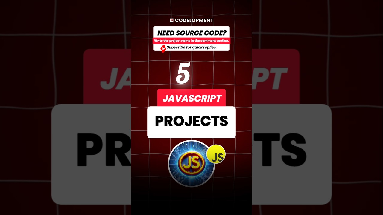Unique JavaScript Projects with Source Code 🧑‍💻🔥 #shorts #javascript #projects #resume