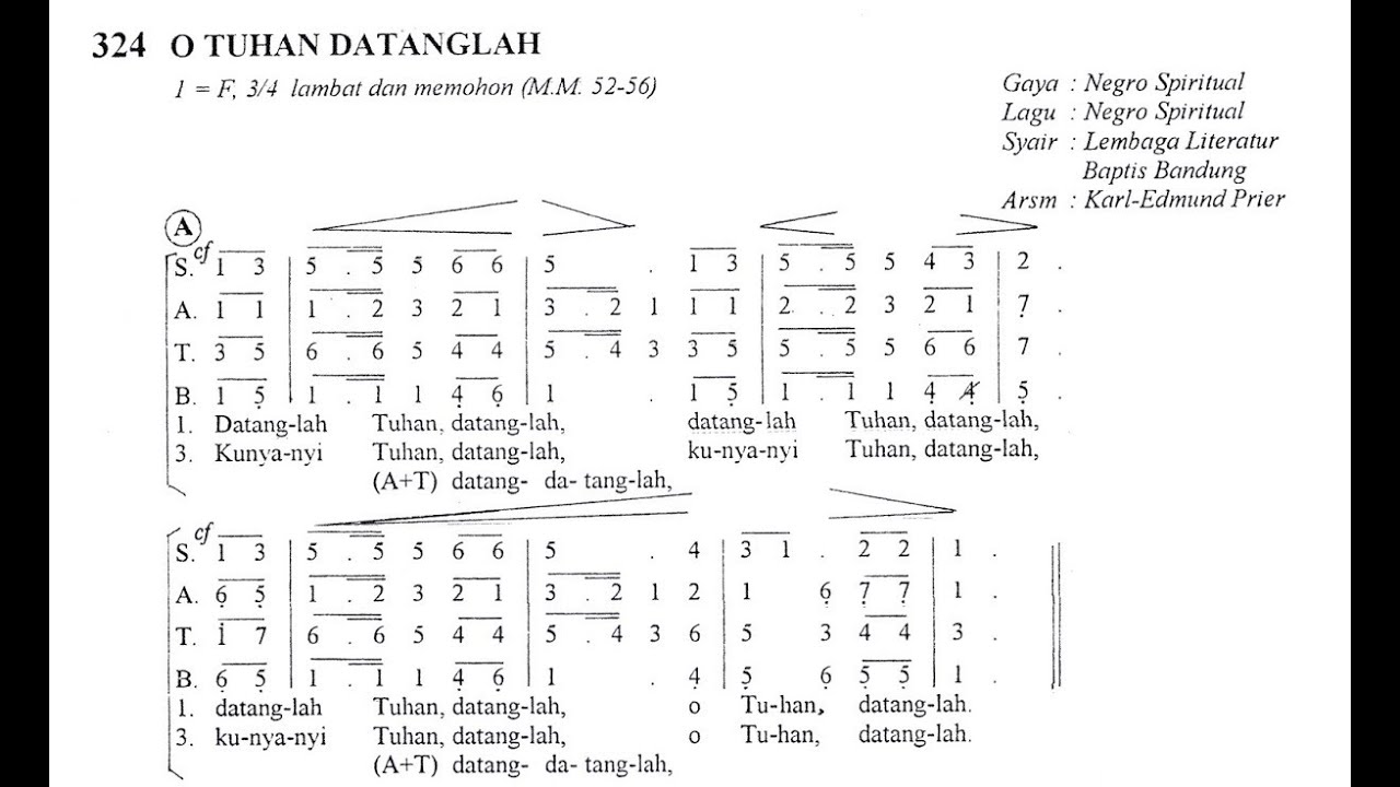 O Tuhan Datanglah (MB 324)