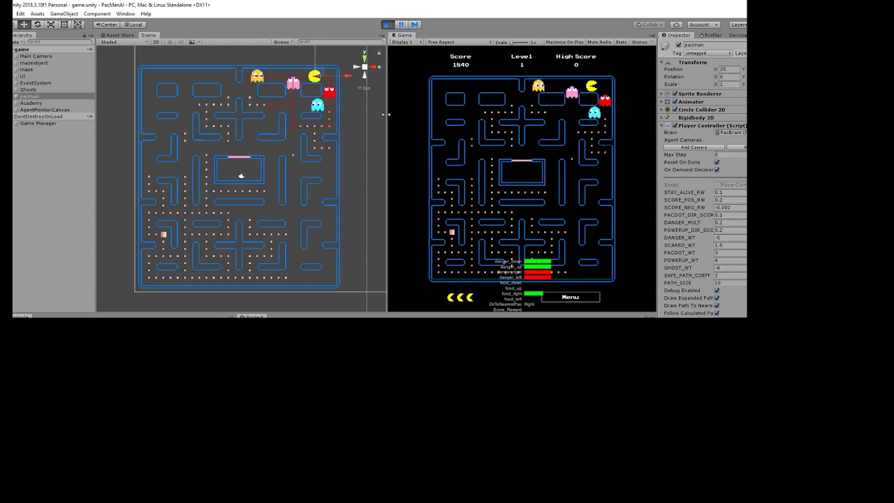 Pacman AI - Path Finding (Graph)