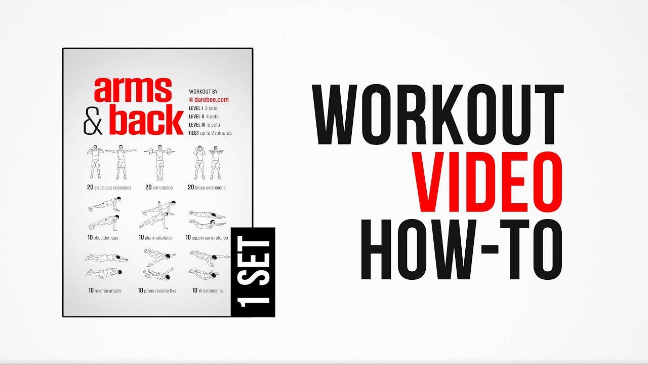 Arms & Back Workout [ How-To ] [ One Set ] by #DAREBEE