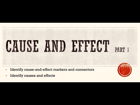 Cause and Effect Part 1