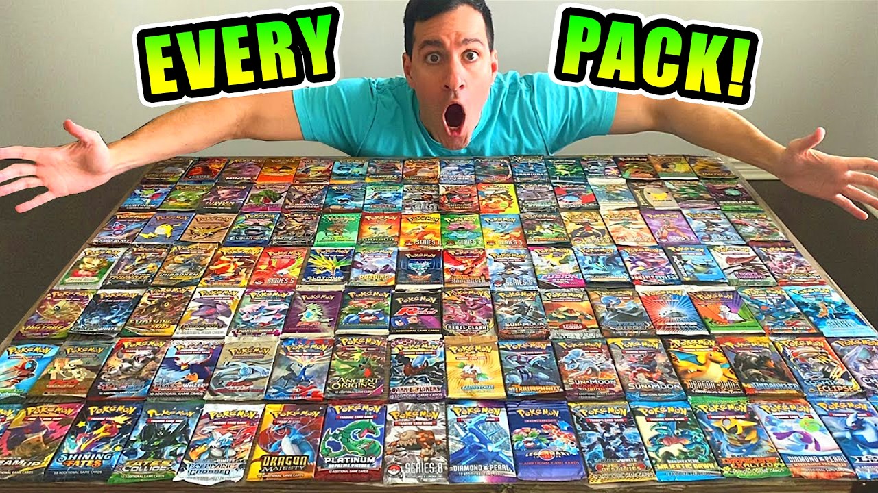 Opening EVERY Pack of Pokemon Cards EVER MADE!