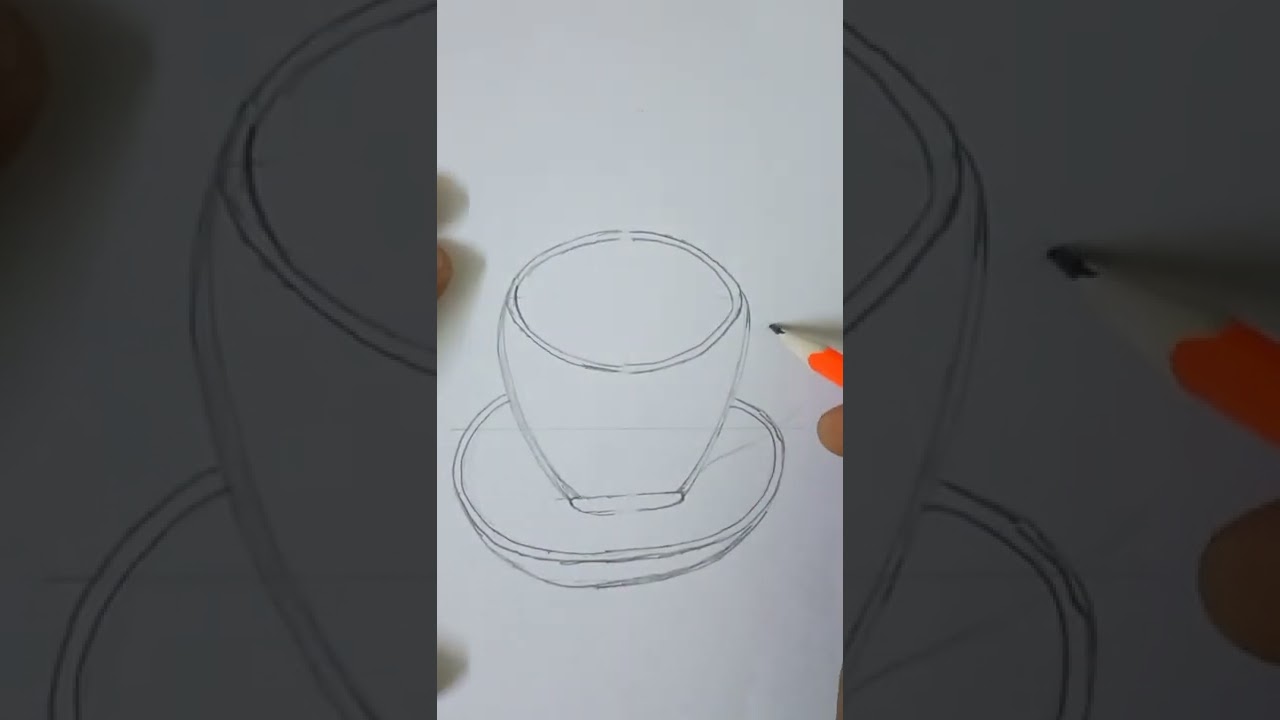 how to draw tea cup #shorts