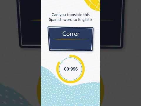 Spanish Verb Quiz: What is Correr in English? #Short