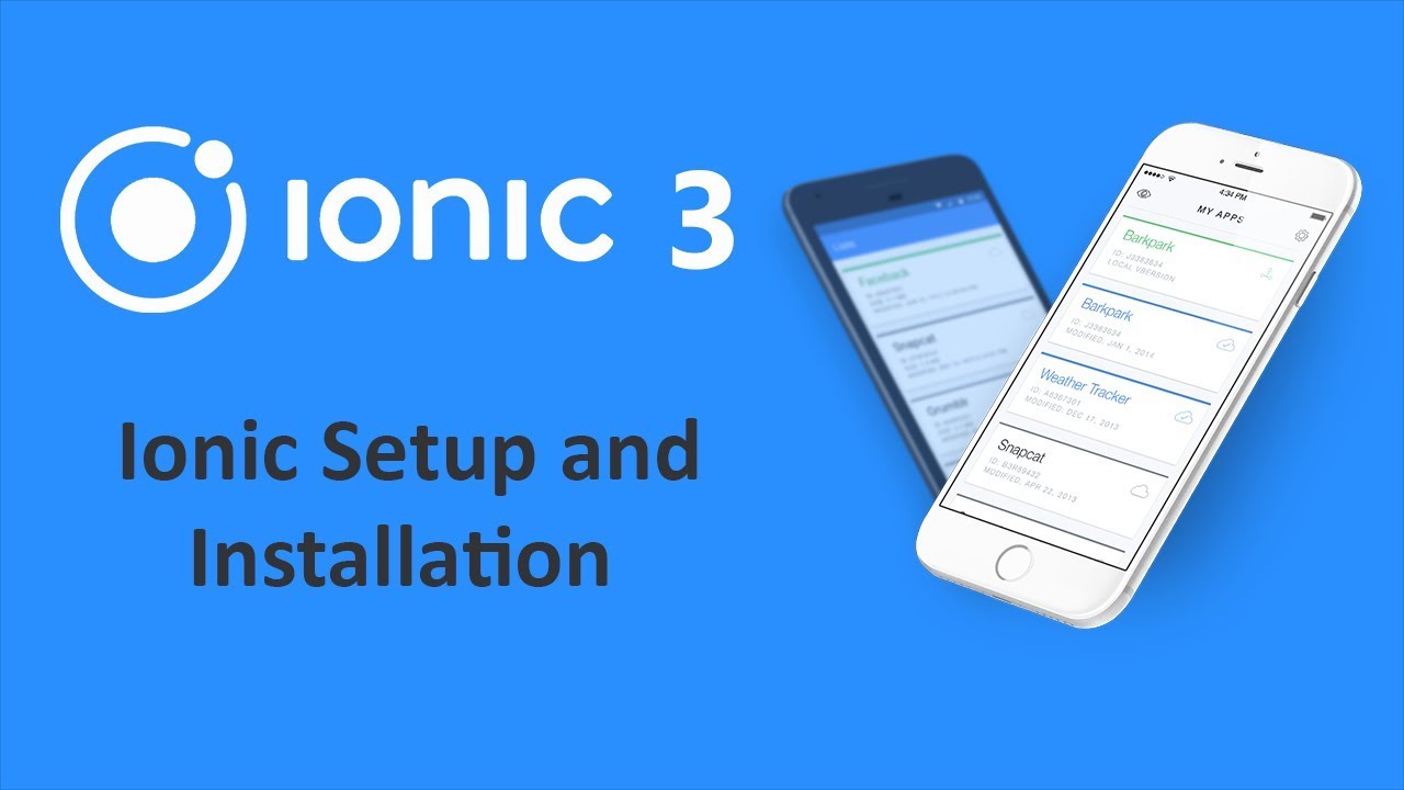 Setup Ionic 3 on your windows