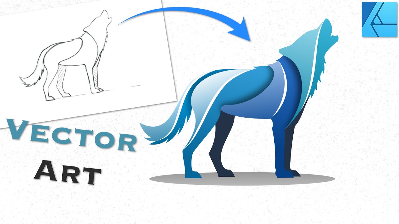 Wolf Howling | Speed vector art in Affinity Designer