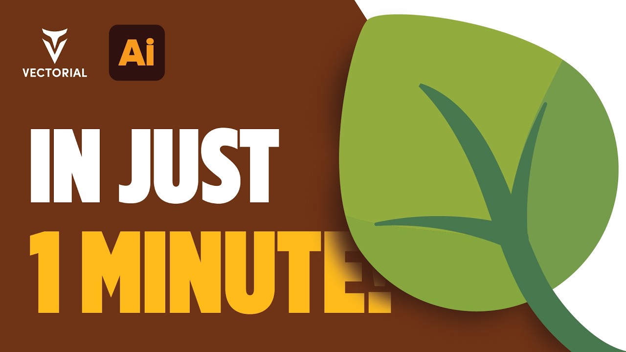 Draw a Leaf vector in Illustrator – 1 Minute Tutorial