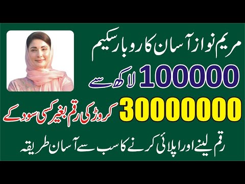 CM Maryam Nawaz Loan Asaan Karobar Finance Scheme 2025 - Punjab Government Loan App in Pakistan 2025