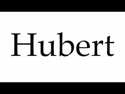 How to Pronounce Hubert