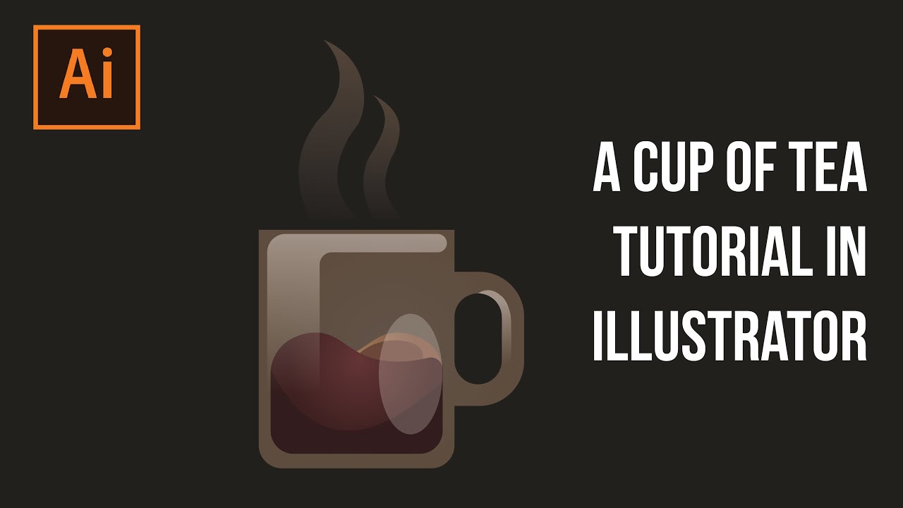 How to draw a Cup of Tea illustration tutorial in Illustrator