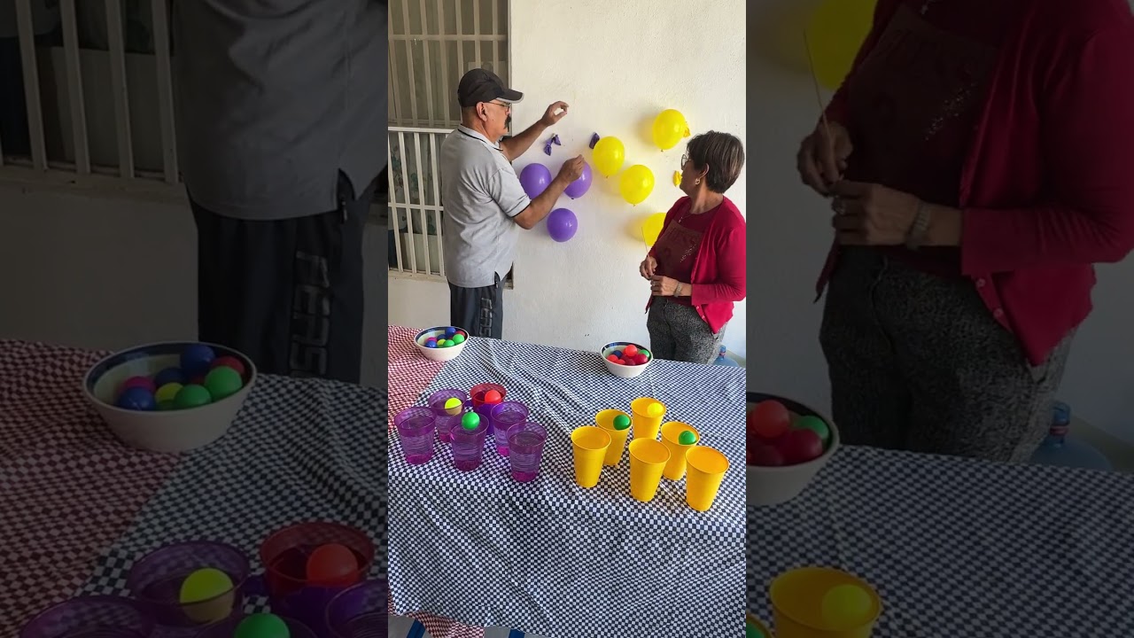 Lanza y poncha los globos 🎈 #humor #fun #familygames