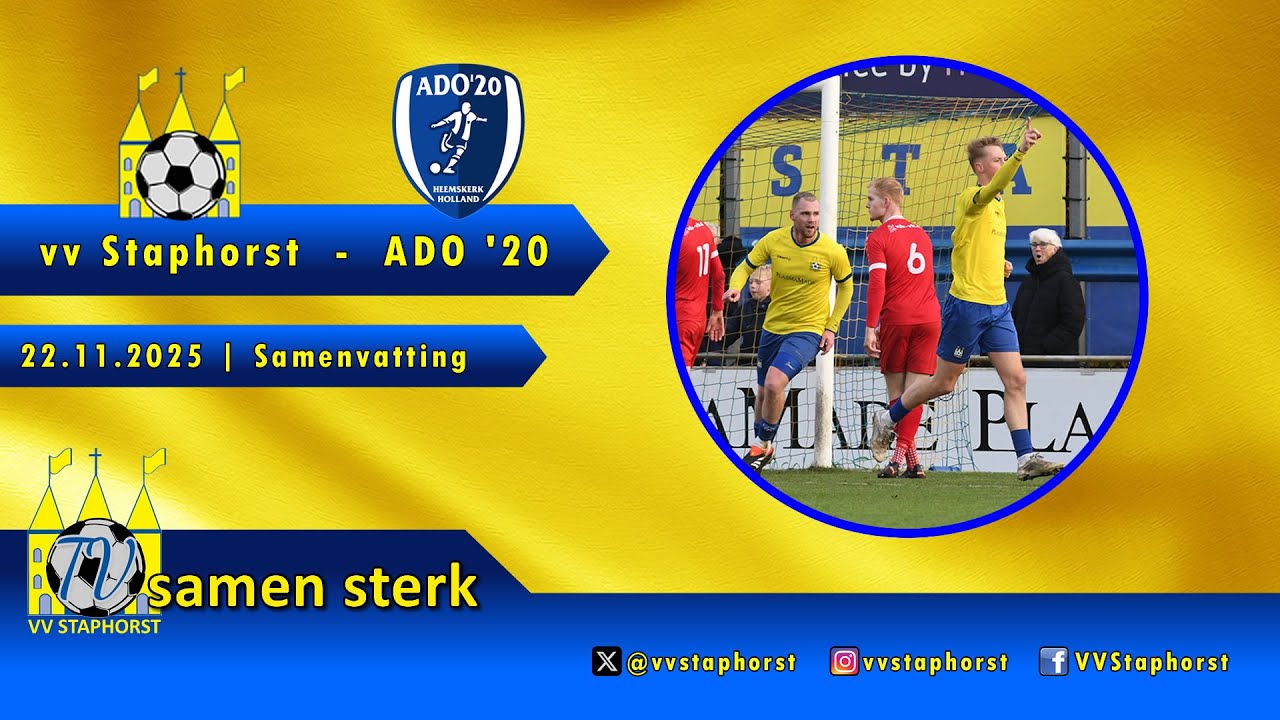 vv Staphorst - ADO '20 - verslag in foto en film - Weblog Staphorst Rouveen