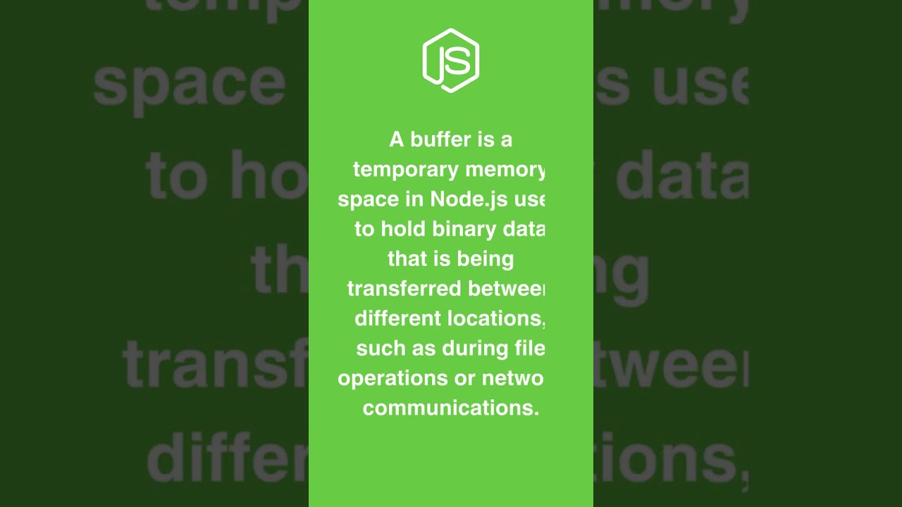 Buffers in Node.js