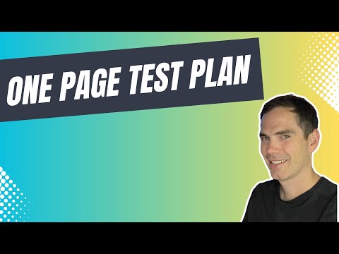 One-Page Test Plan | Write Your Plan in Minutes