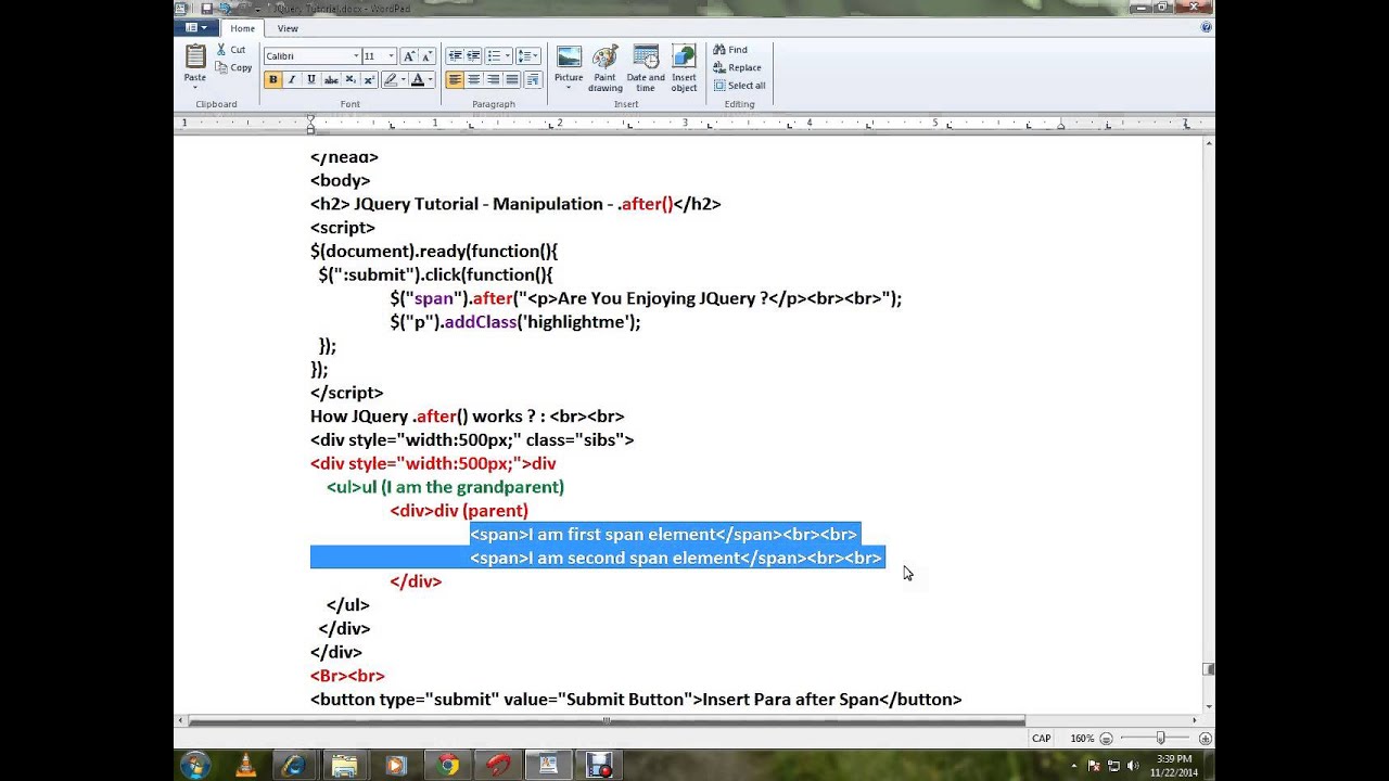 JQUERY AFTER METHOD DEMO