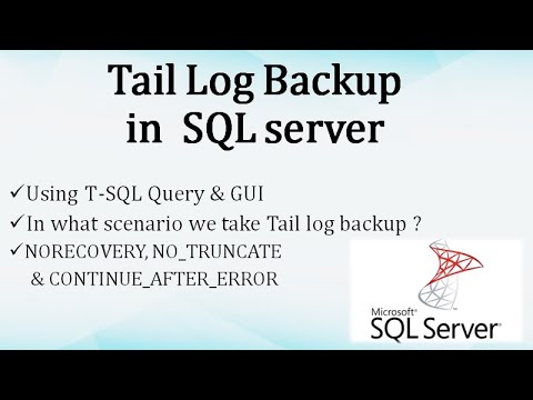 Tail Log Backup in SQL Server || When to take a Tail log backup || Ms SQL