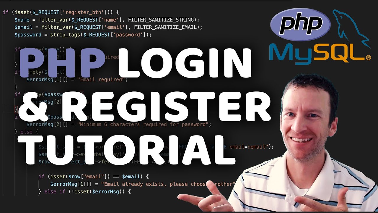 PHP Login System Tutorial with MYSQL