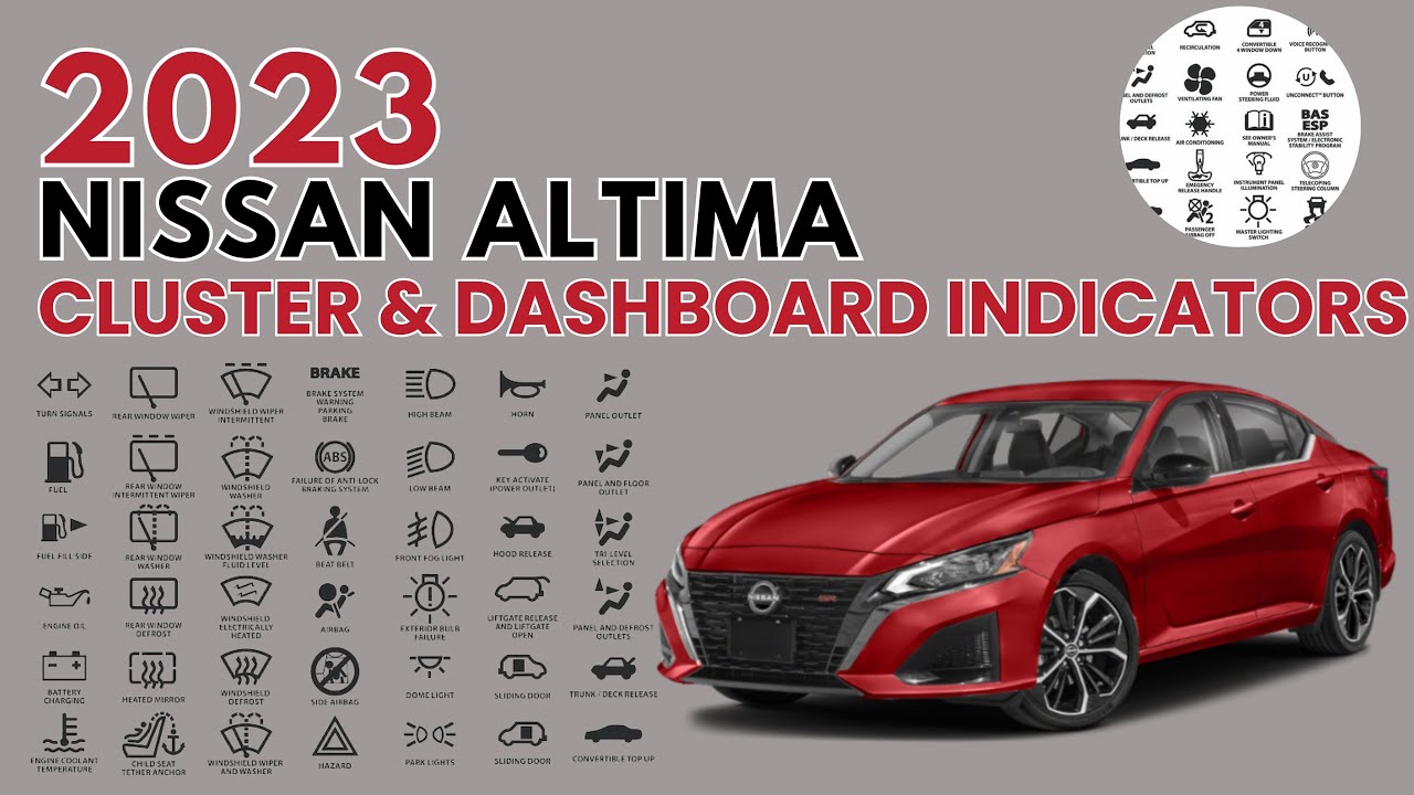 Nissan ALTIMA Cluster & Dashboard Warning Indicators (2021 - 2023) User Guide