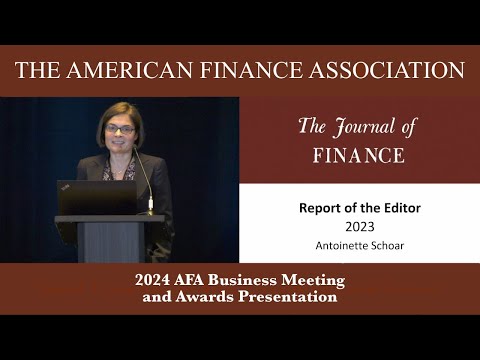 2024 AFA Business Meeting and Awards Presentation