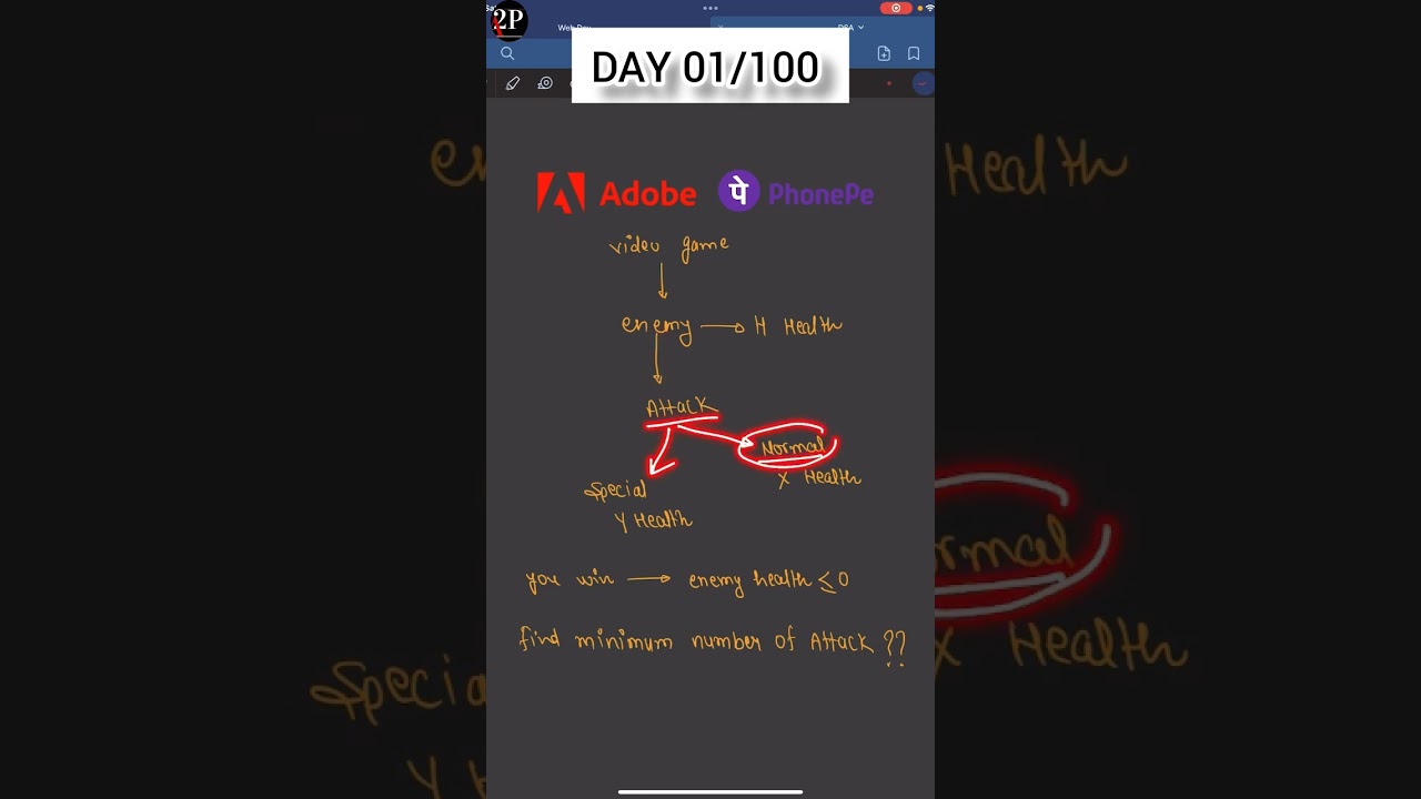DSA 01/100 DAY CHALLENGE #dsa #dsaquestion #coding #coder #problemsolving #problems #adobe #question