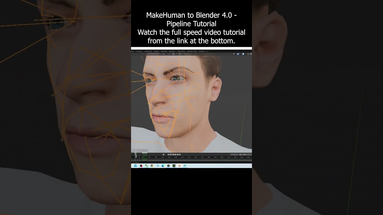 MakeHuman to Blender - Pipeline Tutorial - 3D Avatar Creation - Facial Rig #blender #makehuman