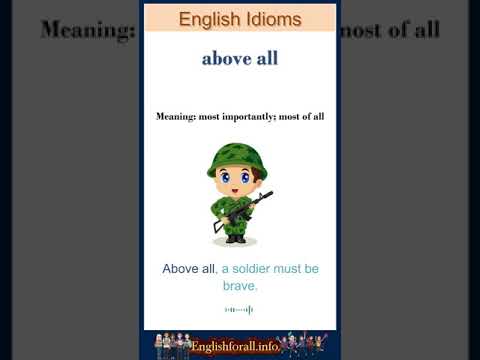 "Above all" Meaning | Common English Idioms #shorts