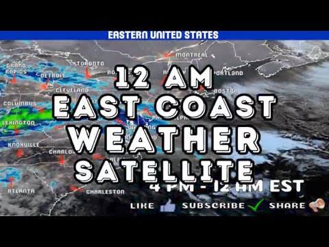 12am EAST US Sat Feb 08 Latest Satellite Weather Animation Loop - Daily Weather Tracking