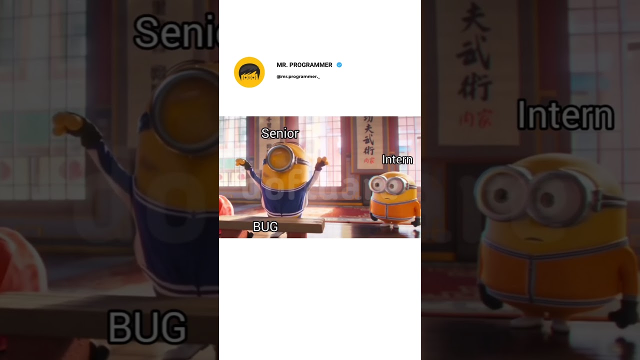 How Intern solves the bug 😊✌️| Quick Python Tips | Mr. Programmer #shorts #ytshorts #ytshortsindia