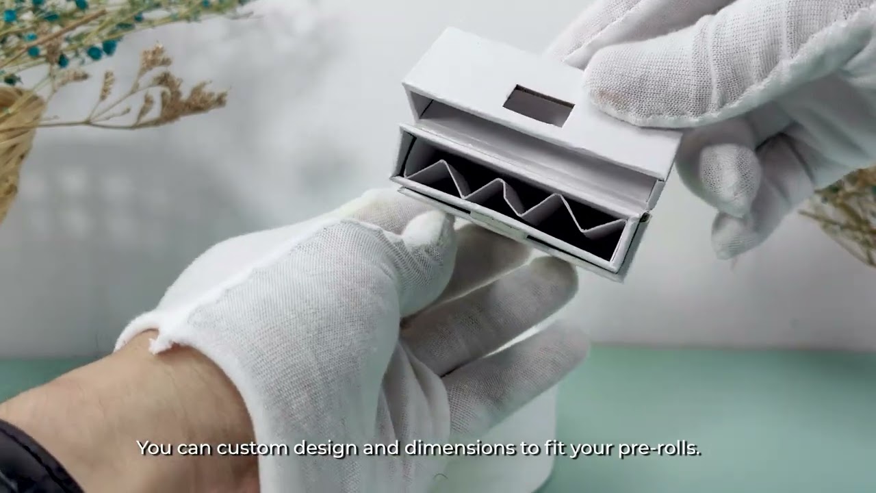 Child Resistant Flip Top Pre-Roll Box | Rigid Cardboard Cigarette Style Packaging