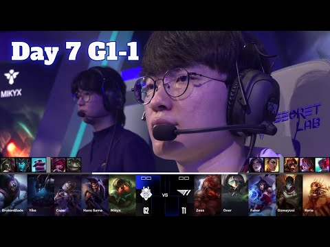 G2 vs T1 - Game 1 | Day 6 LoL Worlds 2024 Swiss Stage | G2 Esports vs T1 G1 full