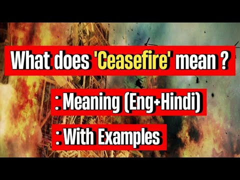 What does Ceasefire mean| Quick English Vocabulary| #English