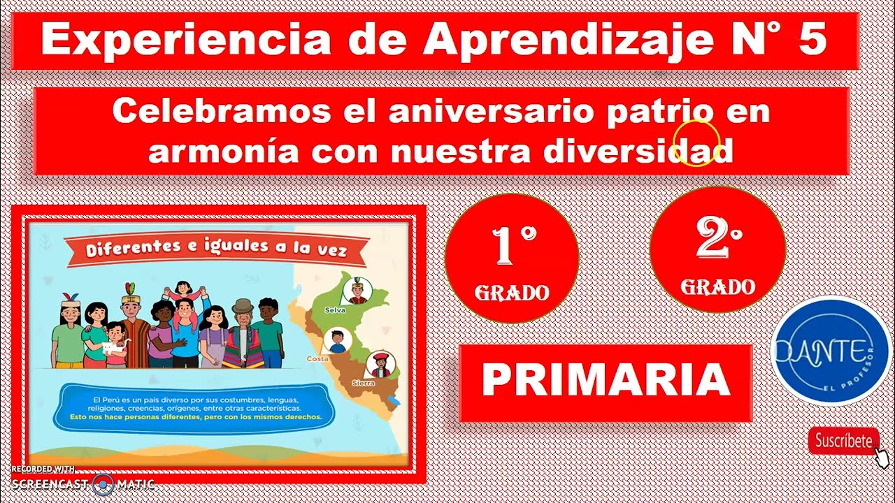 EXPERIENCIA DE APRENDIZAJE N° 05 : 1° Y 2° GRADO