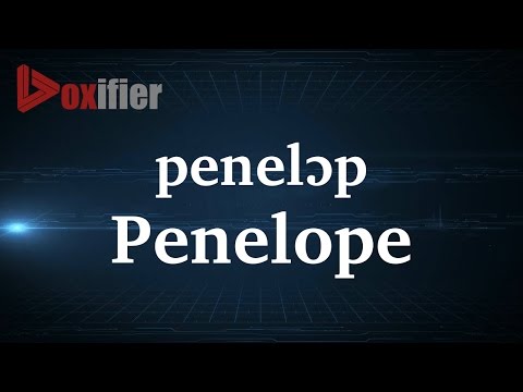 How to Pronunce Penelope in French - Voxifier.com