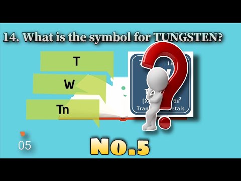 PERIODIC TABLE OF ELEMENTS| CHEMISTRY |TRIVIA QUIZ NO.5 -15 QUESTIONS AND MULTIPLE CHOICE