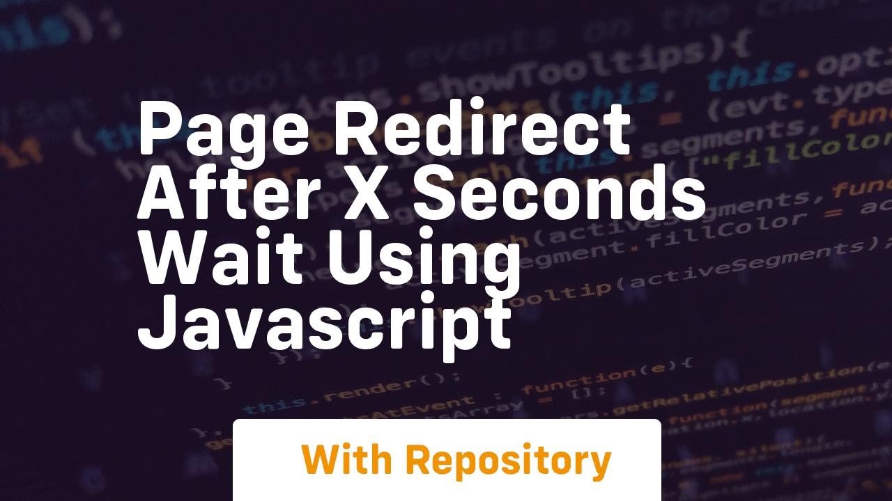 page redirect after x seconds wait using javascript