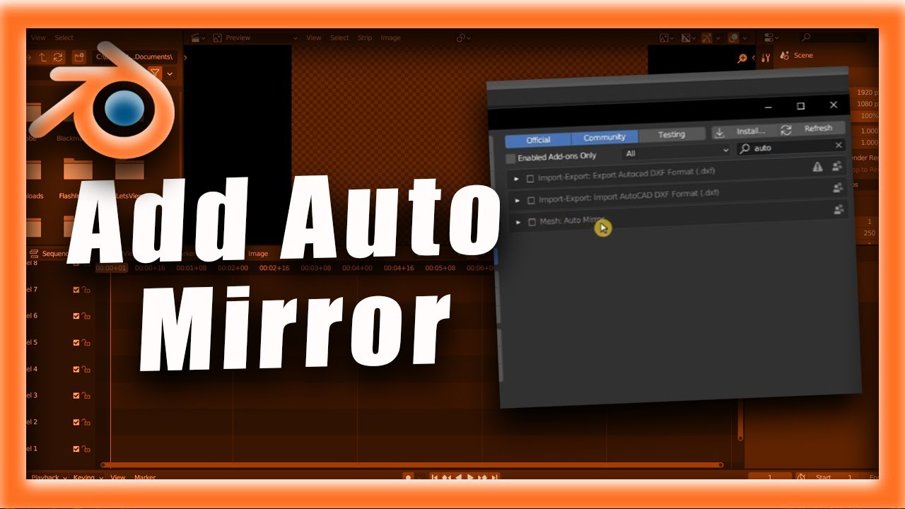 Blender Tutorial: How To Add Auto Mirror In Blender Fast Method NEW
