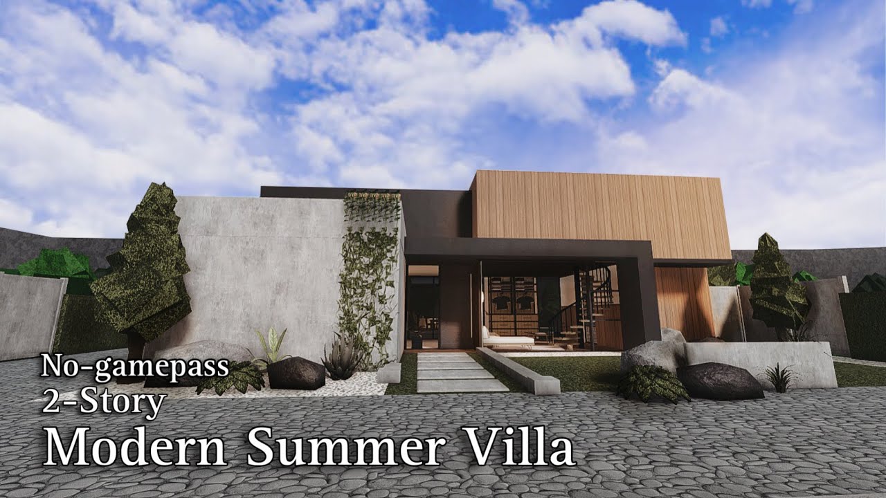 BLOXBURG: Modern Summer Villa | No-Gamepass | Speedbuild | Roblox Bloxburg
