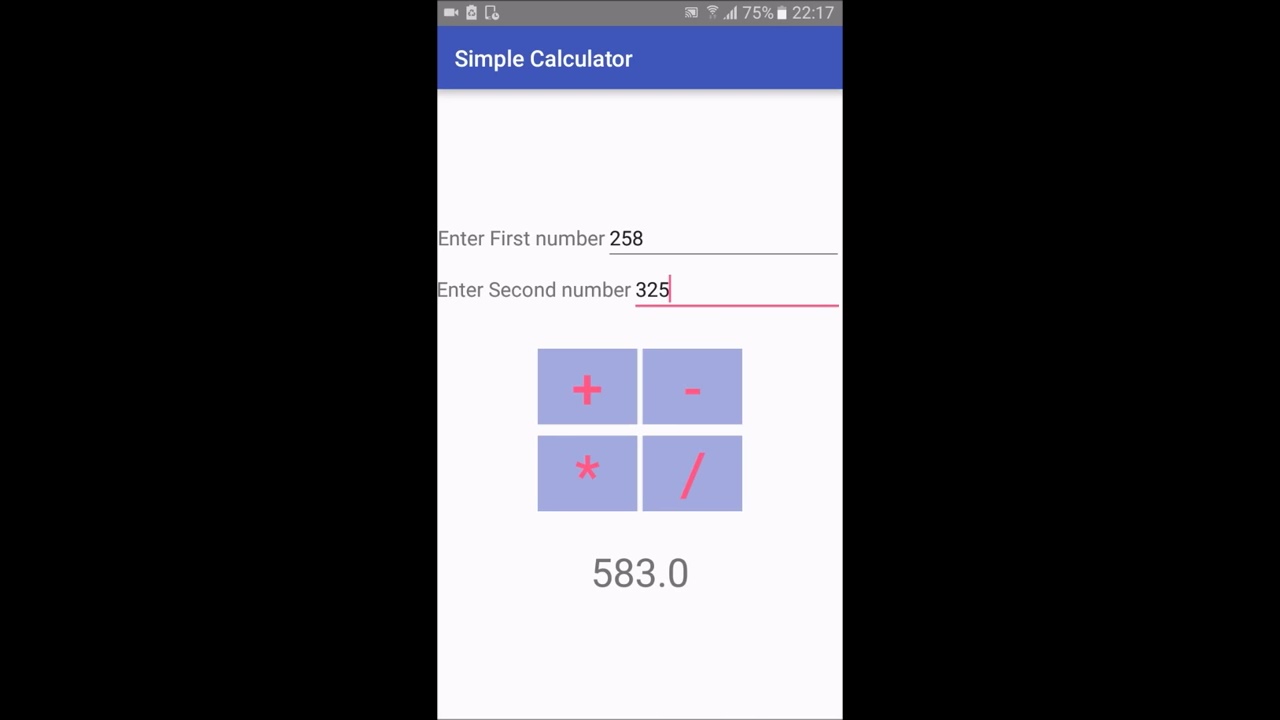 Developing your first android app – Simple calculator