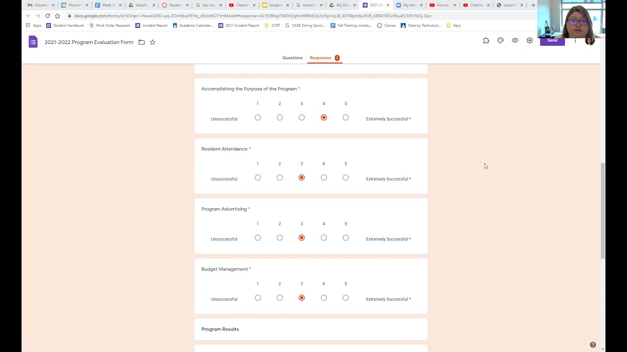 RA Programming: Program Evaluation Form
