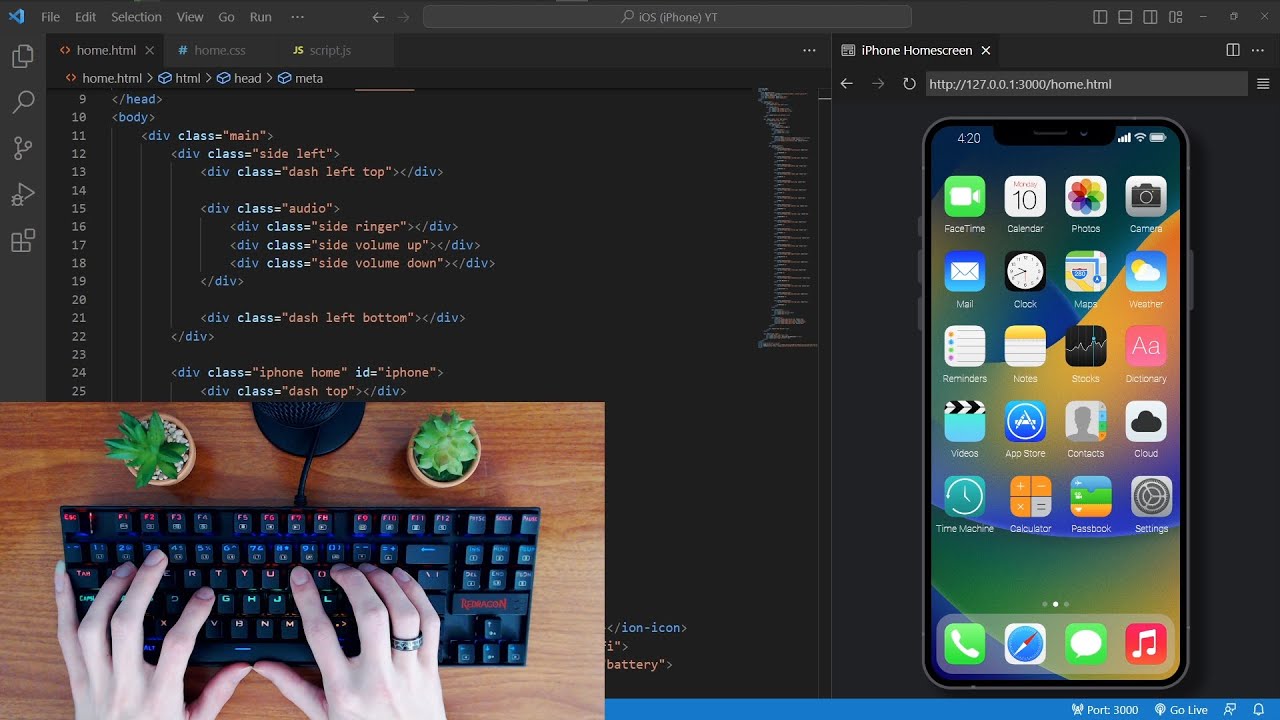 ASMR Programming - Coding iOS (iPhone) Home Screen - No Talking