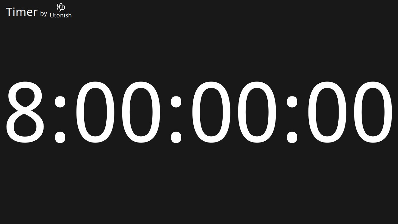 8 Day Countup Timer