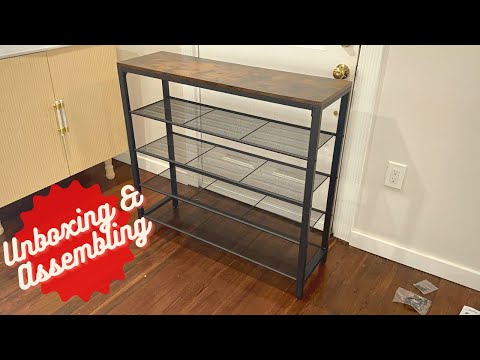 Unboxing & Assembling: VASAGLE Shoe Rack, 5-Tier Shoe Storage Organizer