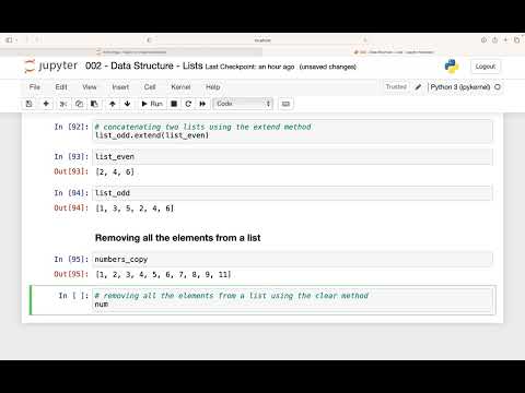 033 - Removing all Elements of List in Python